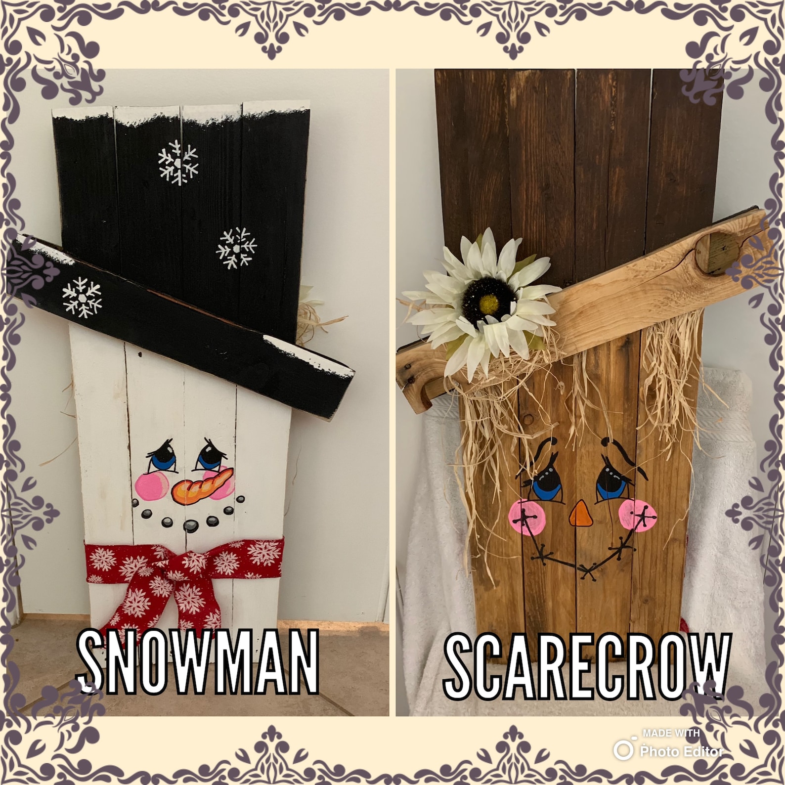 Reversible Snowman/ Scarecrow - Etsy