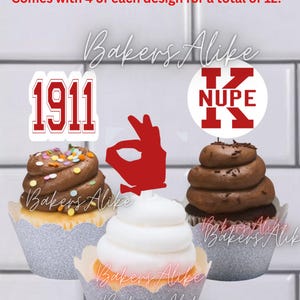 Kappa Alpha Psi Fraternity Inspired Cupcake/treat Toppers/sprinkles - Etsy