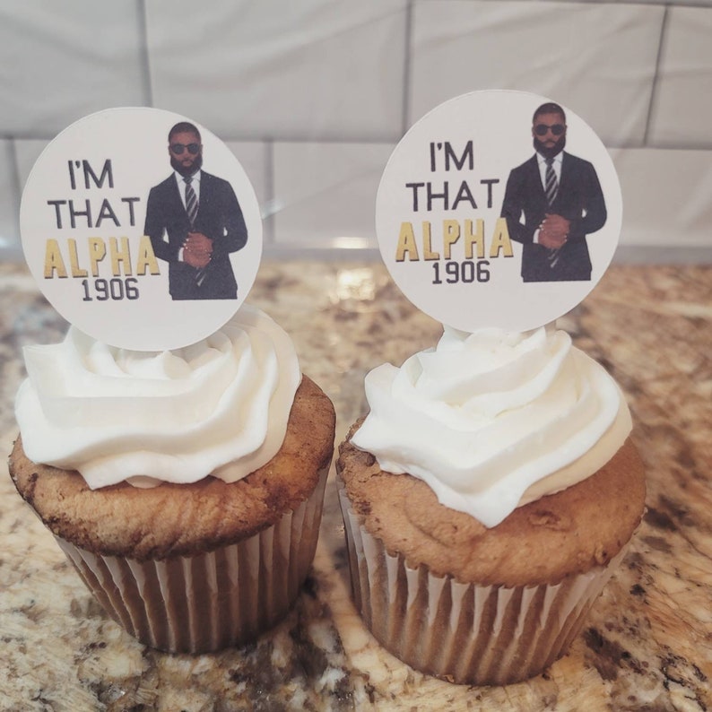 Alpha Phi Alpha Fraternity Inspired Cupcake/treat Toppers - Etsy