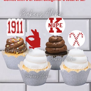 Kappa Alpha Psi Fraternity Inspired Cupcake/treat Toppers/sprinkles - Etsy
