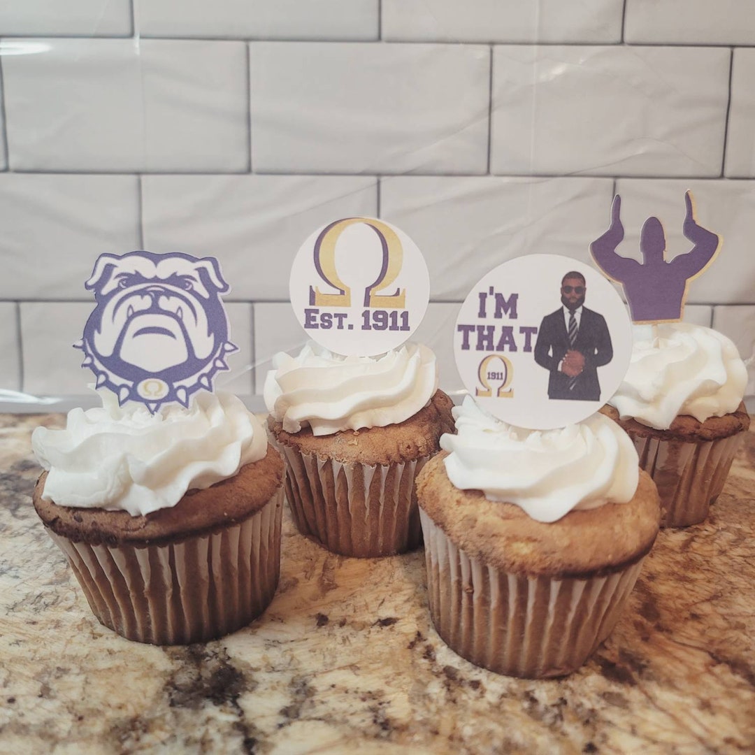 Omega Psi Phi Fraternity Inspired Cupcake/treat Toppers| Celebration ...