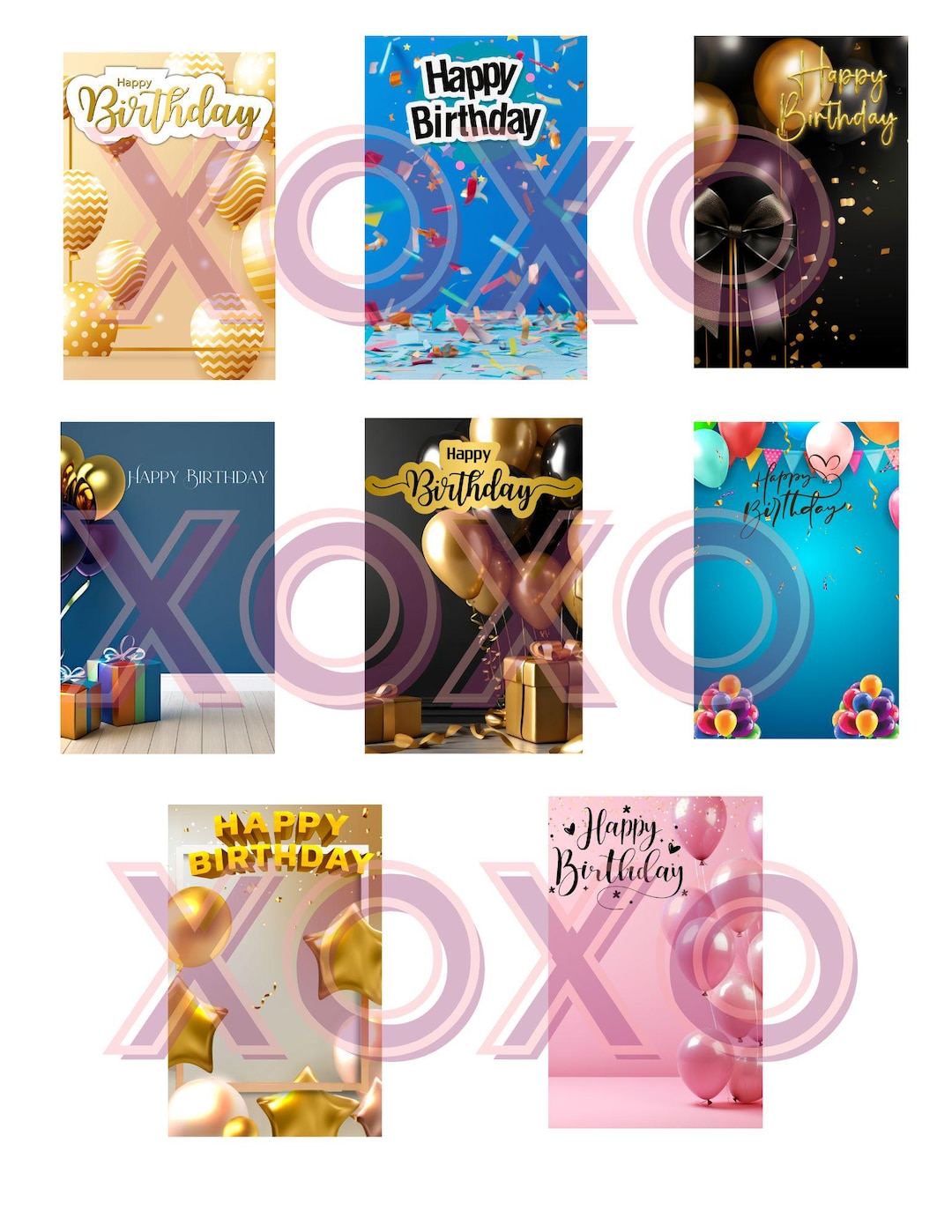 8 Happy Birthday Jumbo Card Images for Sizes 11x17 - Etsy