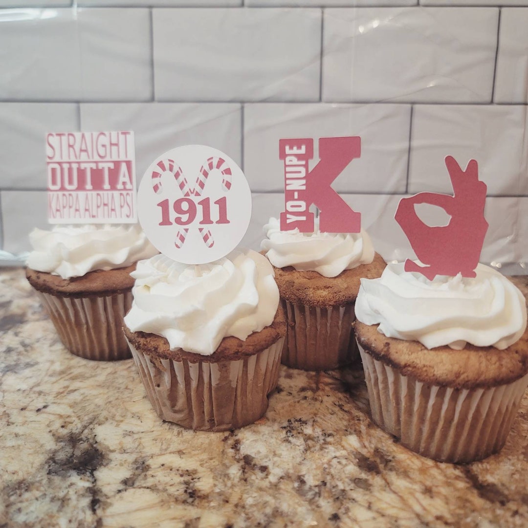 Kappa Alpha Psi Fraternity Inspired Cupcake/treat Toppers - Etsy