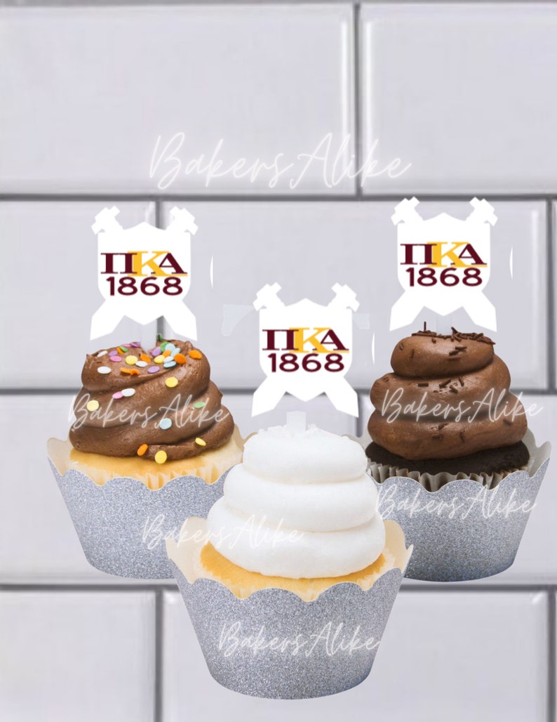 Pi Kappa Alpha Fraternity Inspired Cupcake/treat Toppers - Etsy