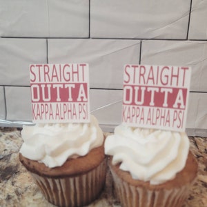 Kappa Alpha Psi Fraternity Inspired Cupcake/treat Toppers - Etsy