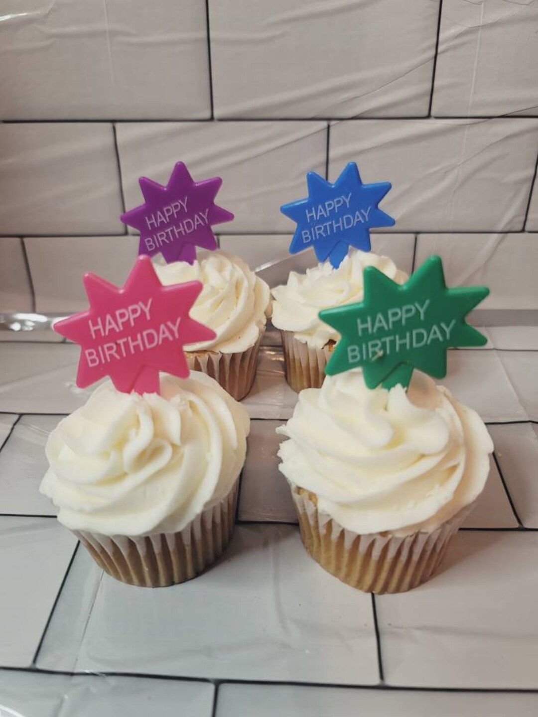 Happy Birthday Cupcake/cake Toppers; Rings; Layons; Picks; Decopac ...