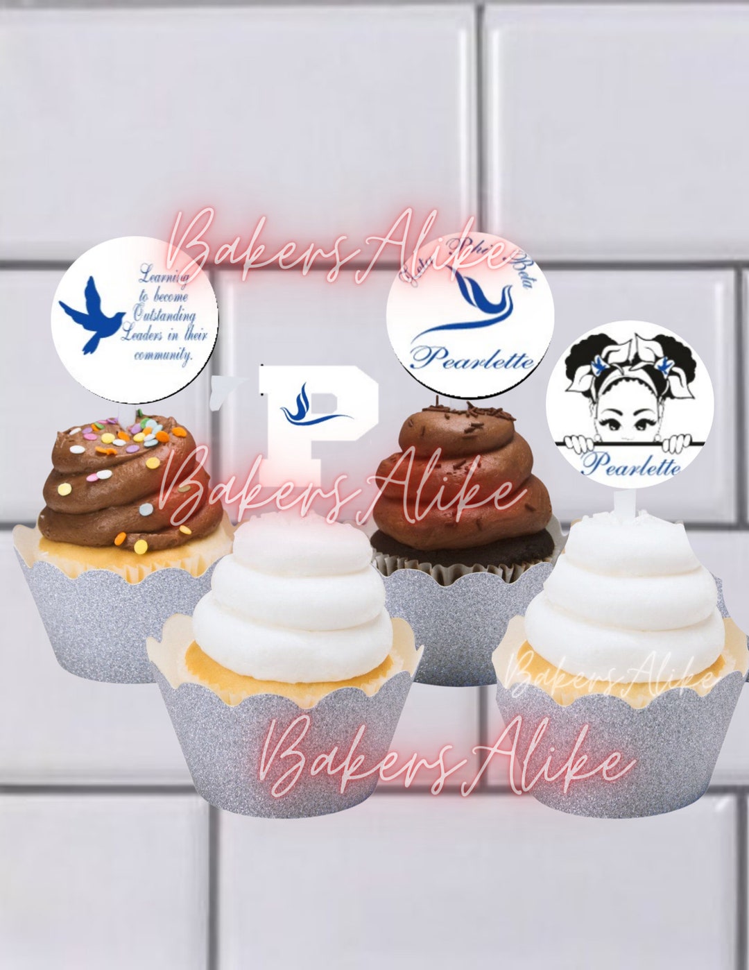 Zeta Phi Beta Pearlette Youth Inspired Cupcake/treat Toppers ...