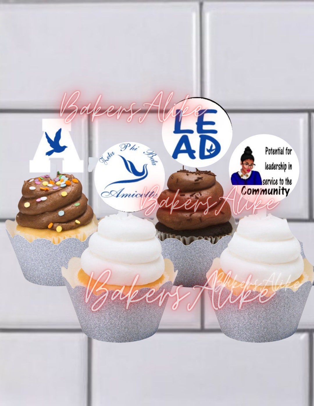 Zeta Phi Beta Amicette Youth Inspired Cupcake/treat Toppers ...