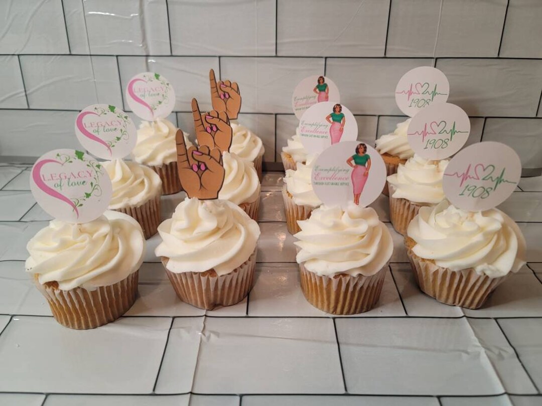 AKA Inspired Cupcake/treat Toppers| Celebration| Decoration - Etsy