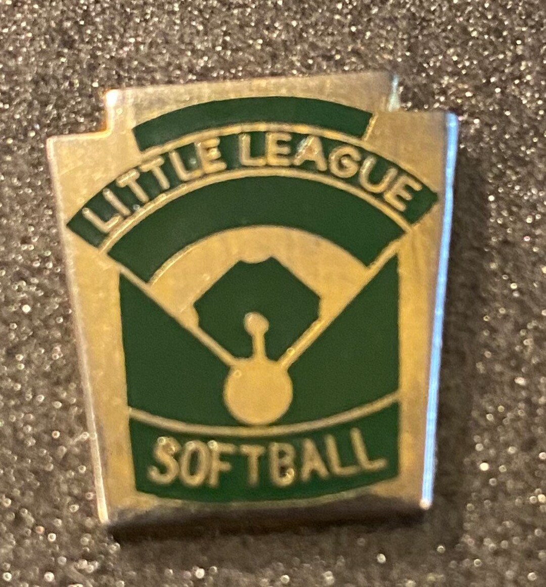 Vintage Little League Softball Green Enamel Gold Tone Tack Pin - Etsy