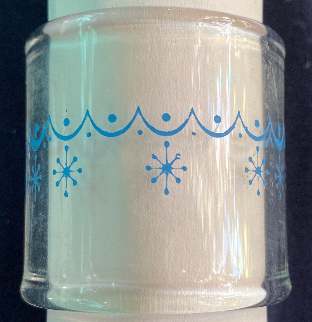 Vintage Snowflake Blue Pyrex Compatibles Napkin Rings, Set of (6) by ...