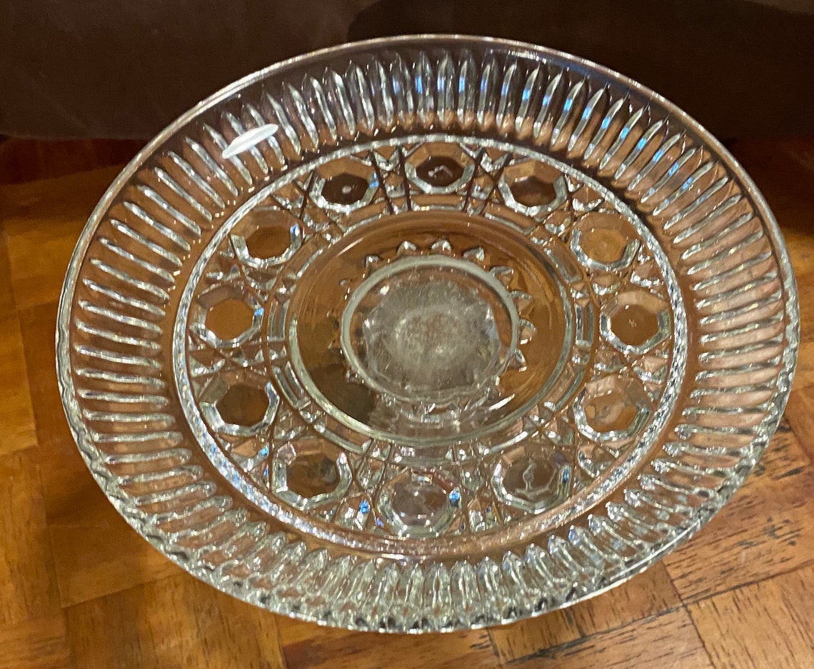 Indiana Glass Royal Brighton 7 Inch Pedestal Cake Plate - Etsy