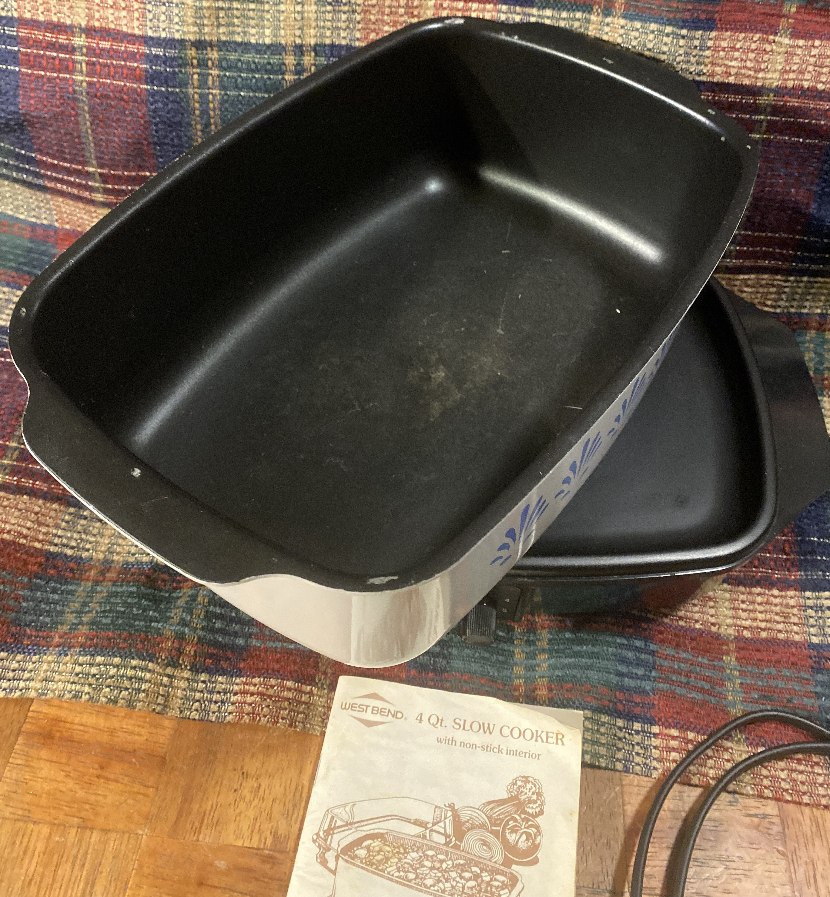 Vintage West Bend 4 Quart Rectangular 5 Setting Slow Cooker With ...