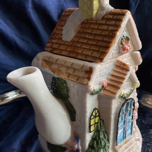 Vintage 1970’s Snow Covered Church With Santa Ceramic Holiday Teapot - Etsy