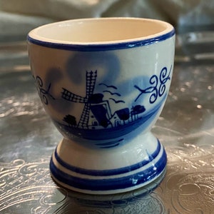 Vintage Hand Painted Delftsware Holland 2 Inch Windmill Egg Cup - Etsy