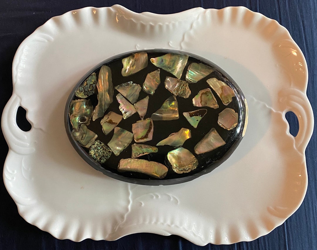 Vintage Resin Abalone Shell Mid Century Heat Resistant Assorted Trivets ...