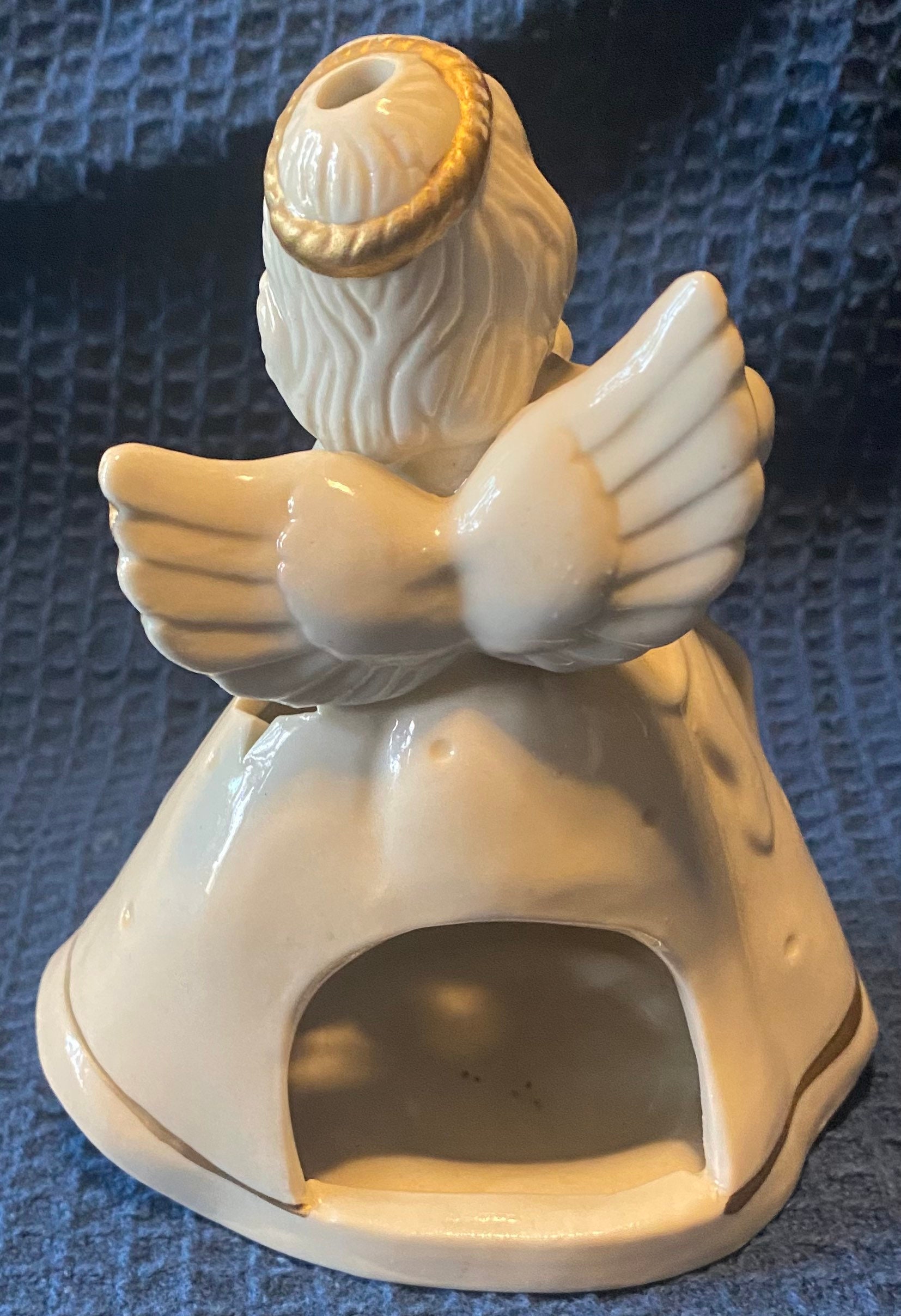 6” Ceramic Light up Angel Candleholder - Etsy