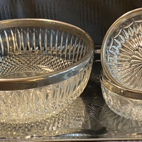 Silver Rim Bowl - Etsy