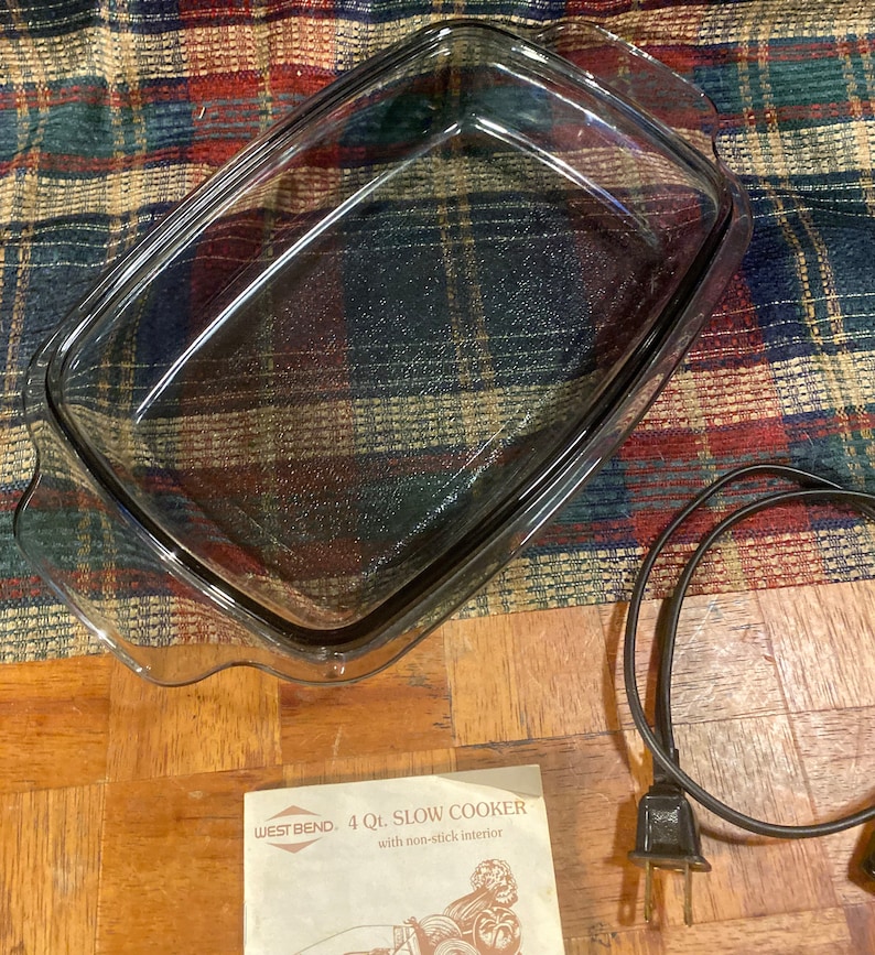 Vintage West Bend 4 Quart Rectangular Slow Cooker With Removable Non ...