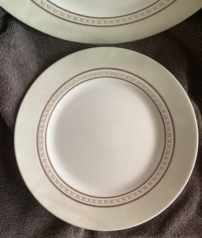 Vintage Corelle Vitrelle 11 Inch Dinner Plates, Damask or Pewter ...