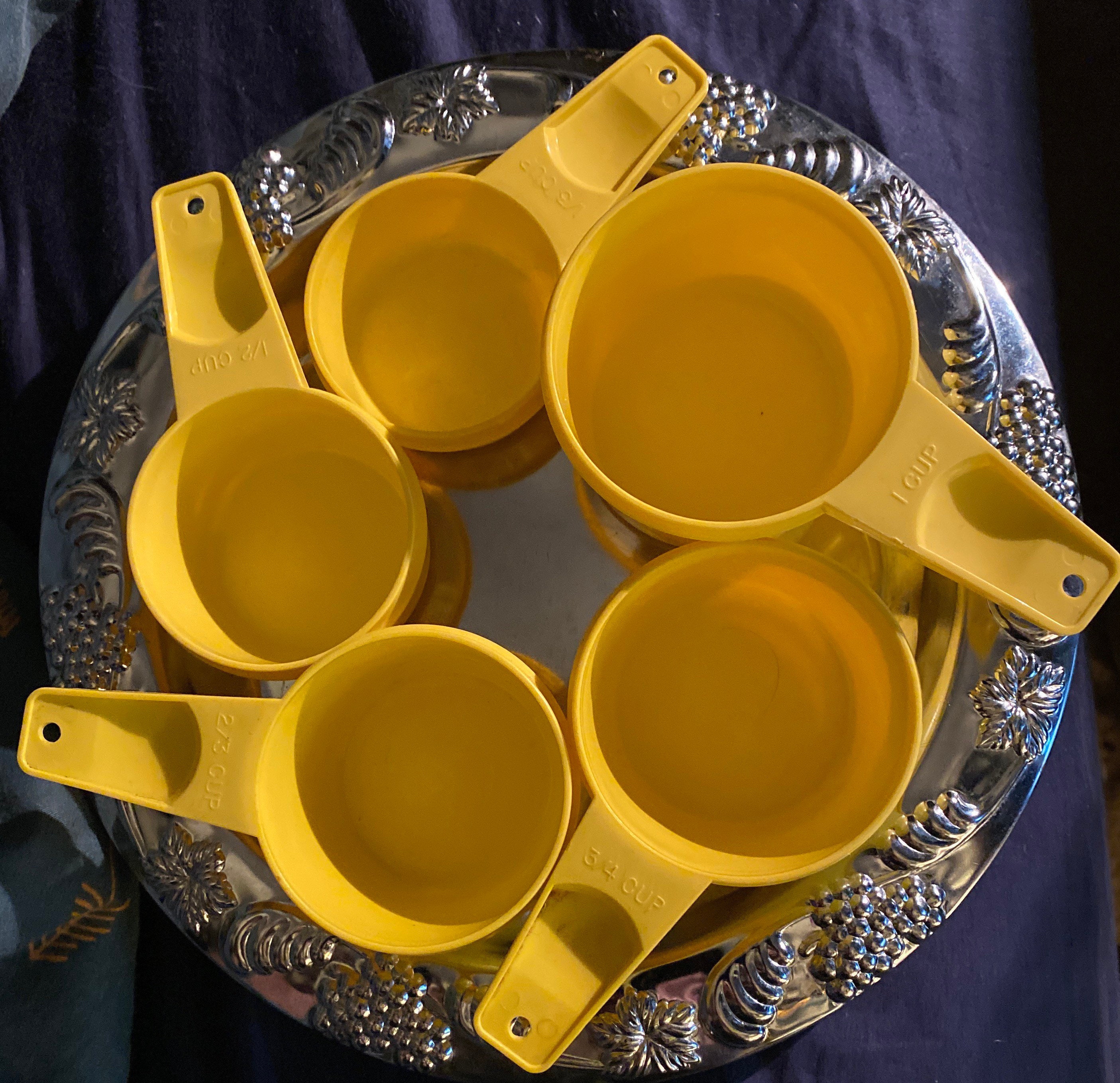 Vintage 5 Piece Sunny Yellow Tupperware 1970’s Measuring Cup Set - Etsy