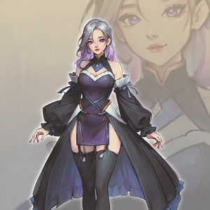 Human Drawn Full Body Character Commission Custom Artwork Epic Fantasy ...