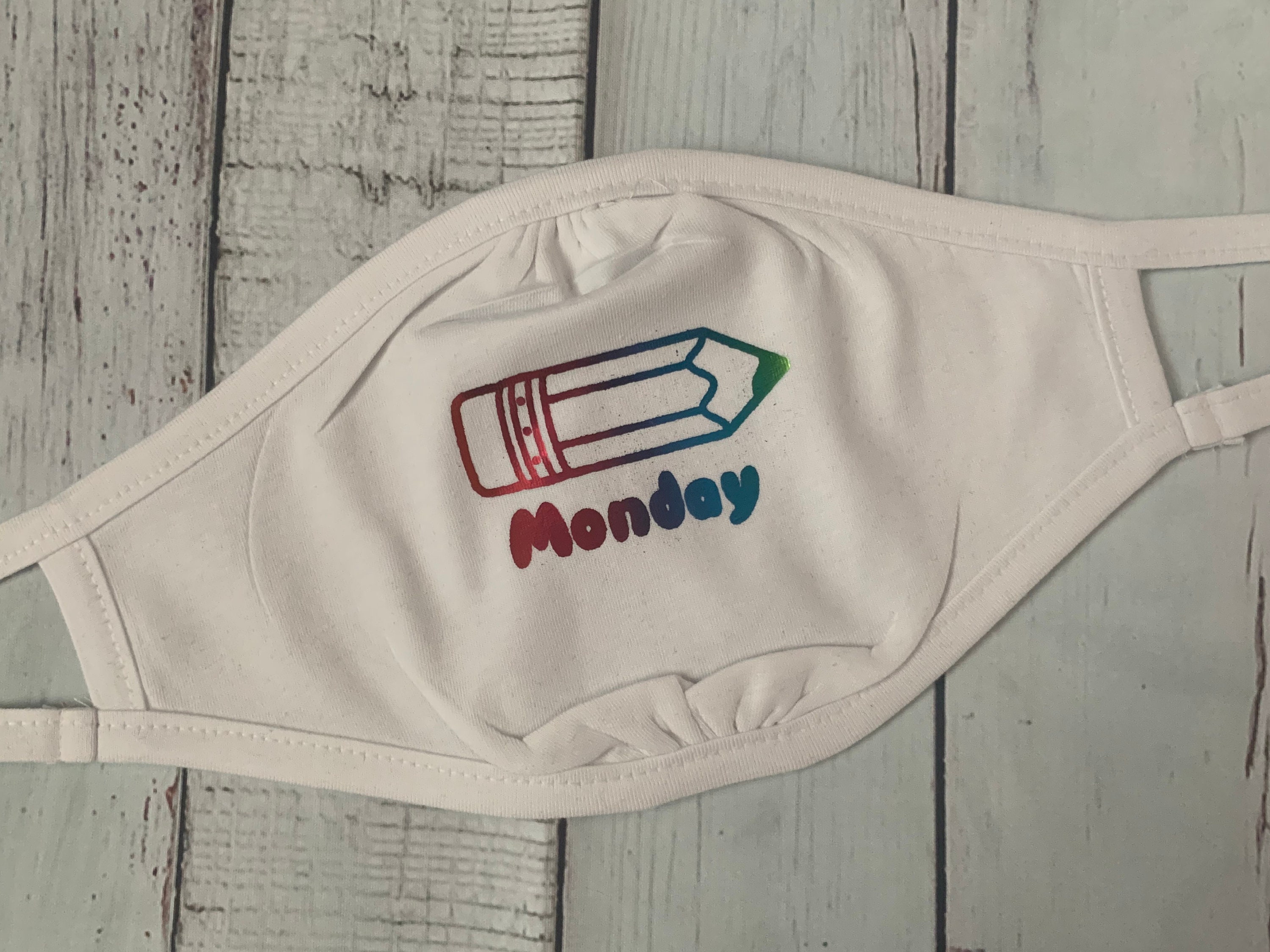 Days of the Week TEACHER Face Masks - Etsy