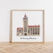 The University of Manchester Watercolour Wall Art Print 8 X 8 Inches ...