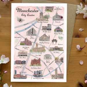 Manchester Card / Mini Print - Any Occasion Card - Greeting Card ...