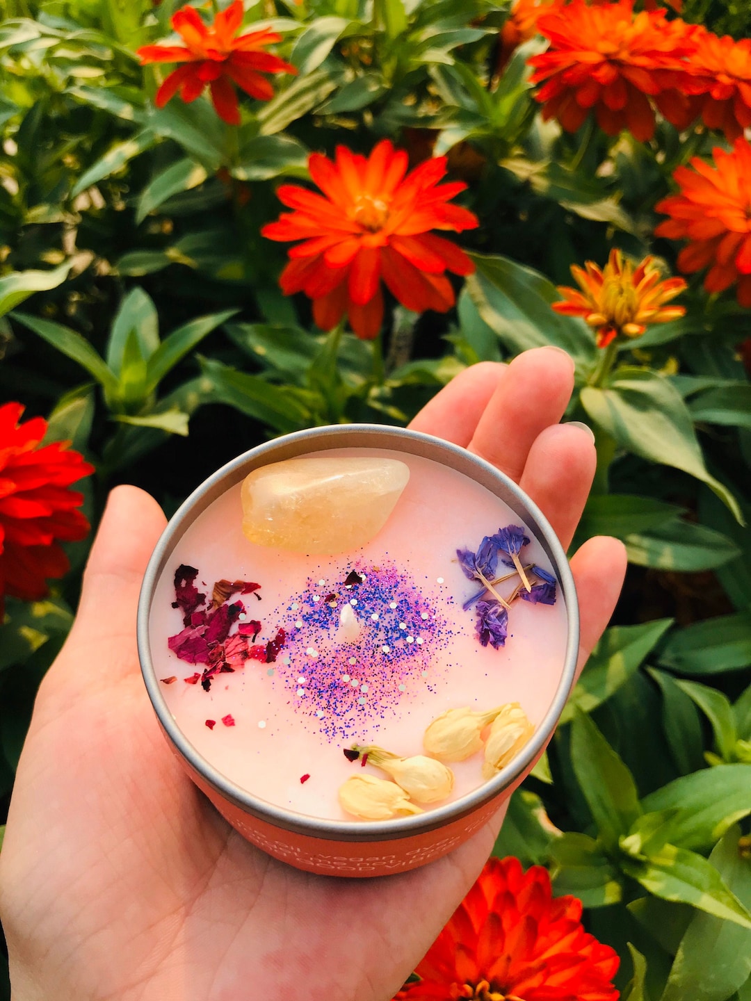 Sunrise Energy Candle Sunshine Candle Sun Candle Herbal Candle Critrine ...