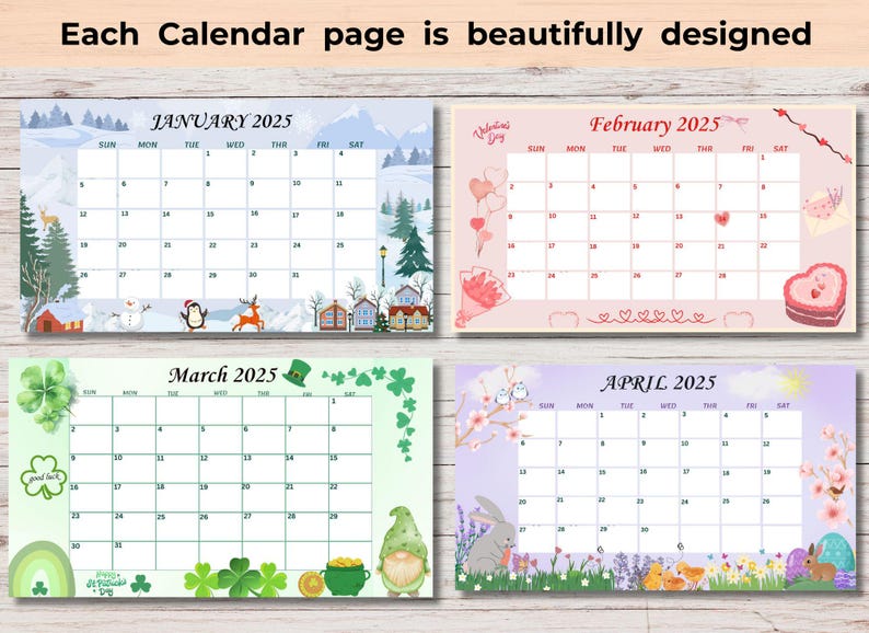 Editable Calendar Bundle 2025 + FREE Bonus Weekly Printable Planner ...