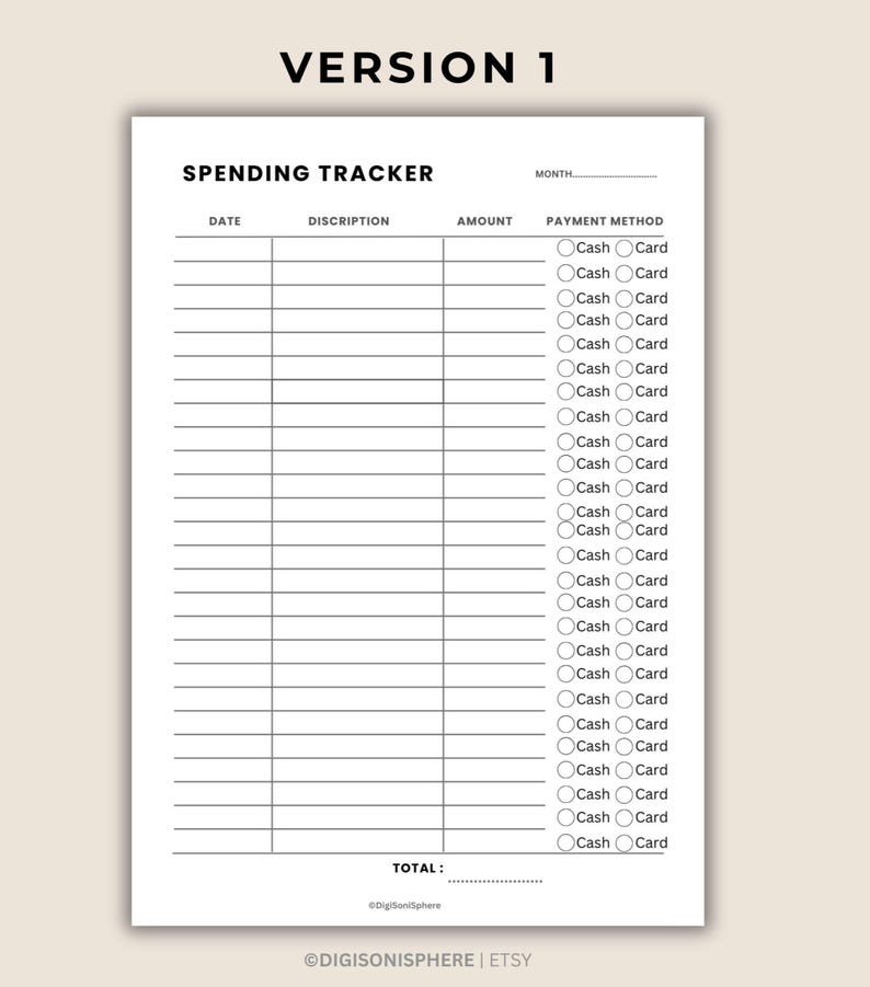 Printable Monthly Expense Tracker | Budget Planner PDF | A4 A5 Letter ...