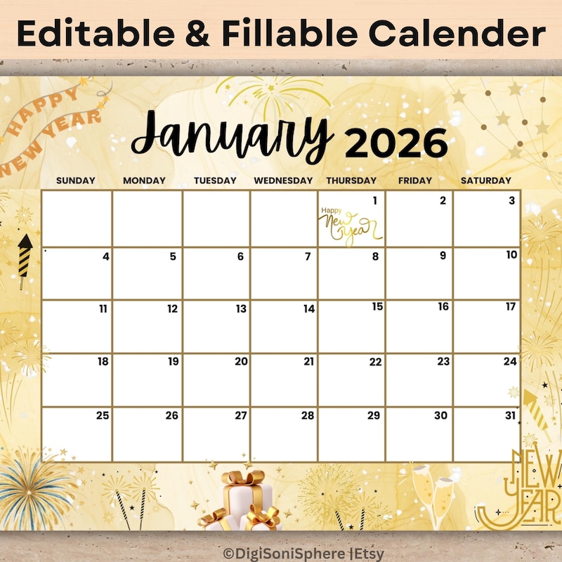 January Calendar Ideas - Etsy