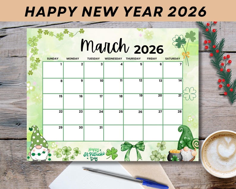 March Calendar 2026 | Editable , Printable & Fillable Calendar | PDF ...