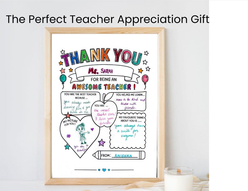 Teacher Appreciation Week Printable , Teacher Appreciation Gift, Thank ...