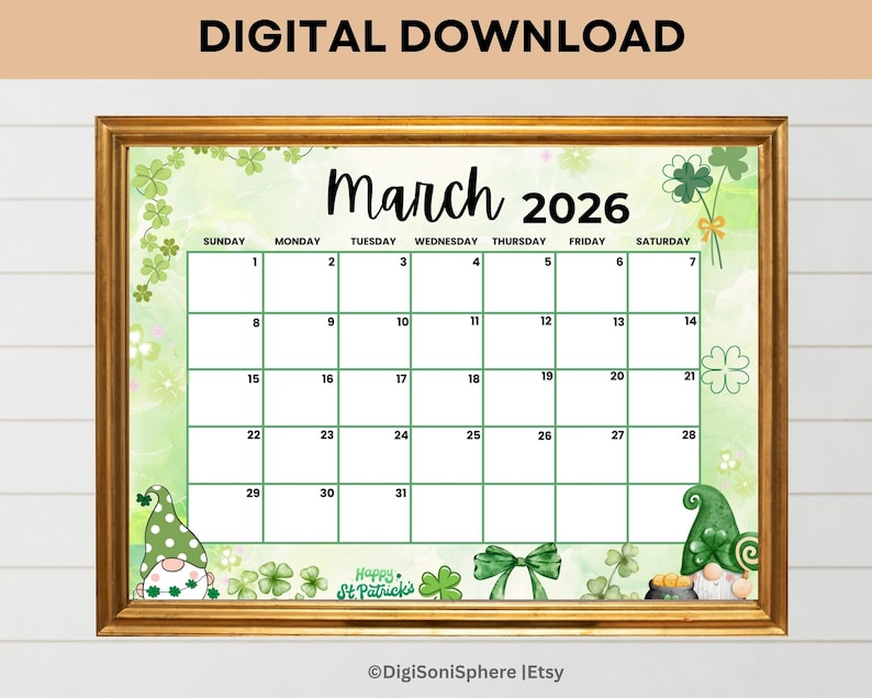 March Calendar 2026 | Editable , Printable & Fillable Calendar | PDF ...