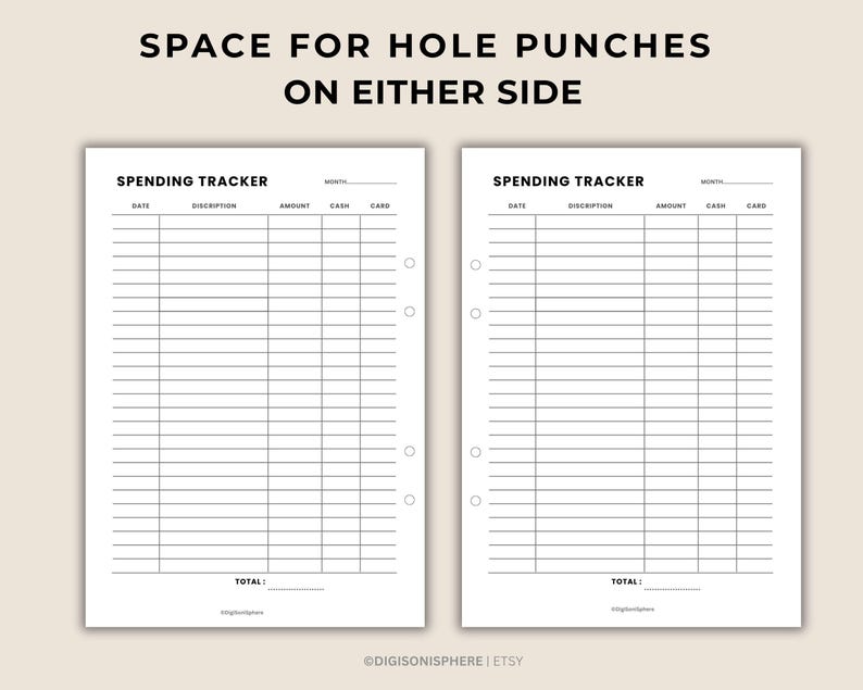 Printable Monthly Expense Tracker | Budget Planner PDF | A4 A5 Letter ...