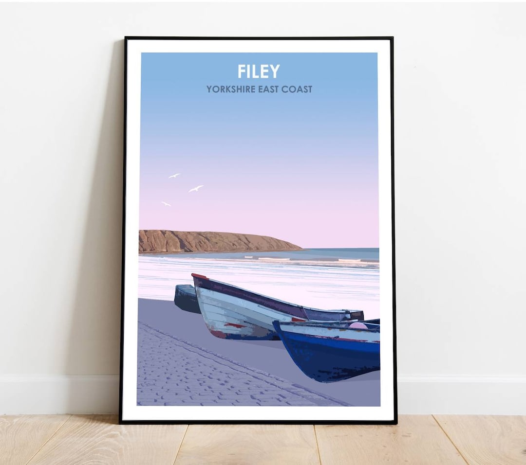 Filey, Yorkshire-poster Print - Filey Gift - Filey Poster- Seaside ...
