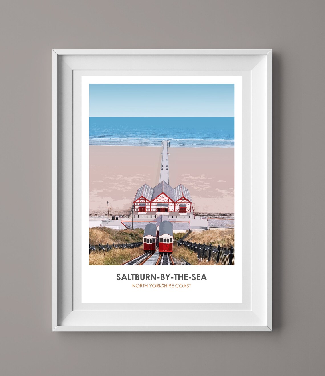 Saltburn by the Sea North Yorkshire Poster Print | Etsy