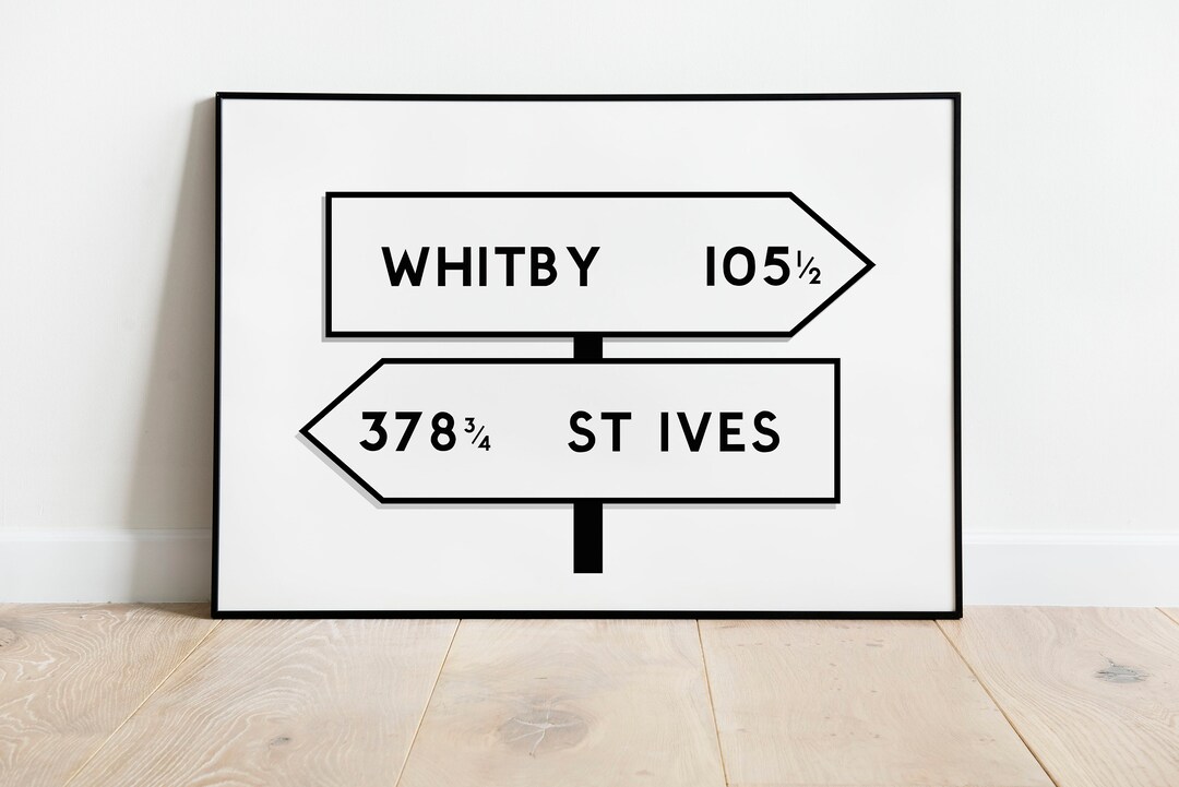 Custom Sign Post Print - Personalised Destination Print - Select the ...