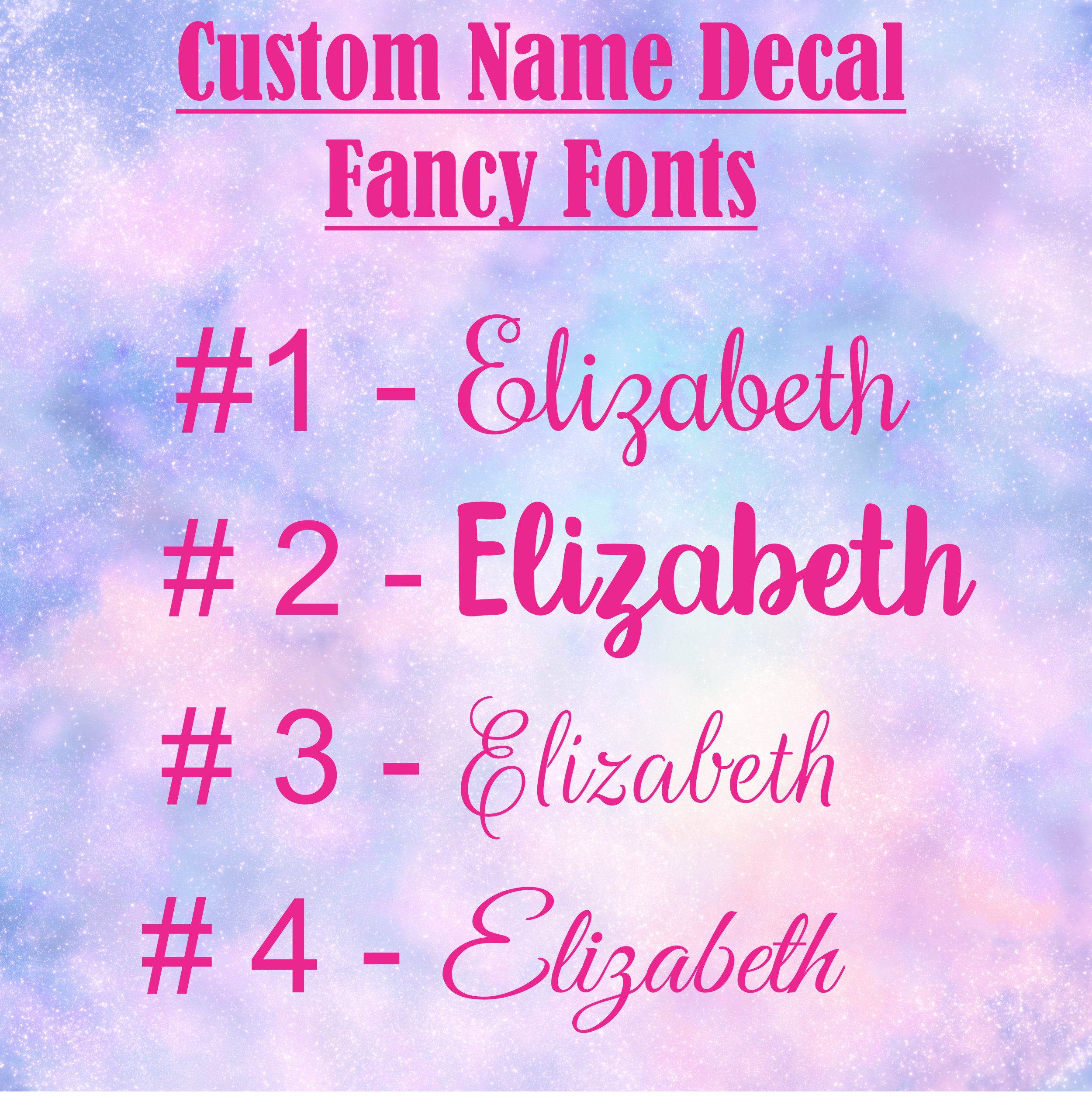 Fancy Letters For Names