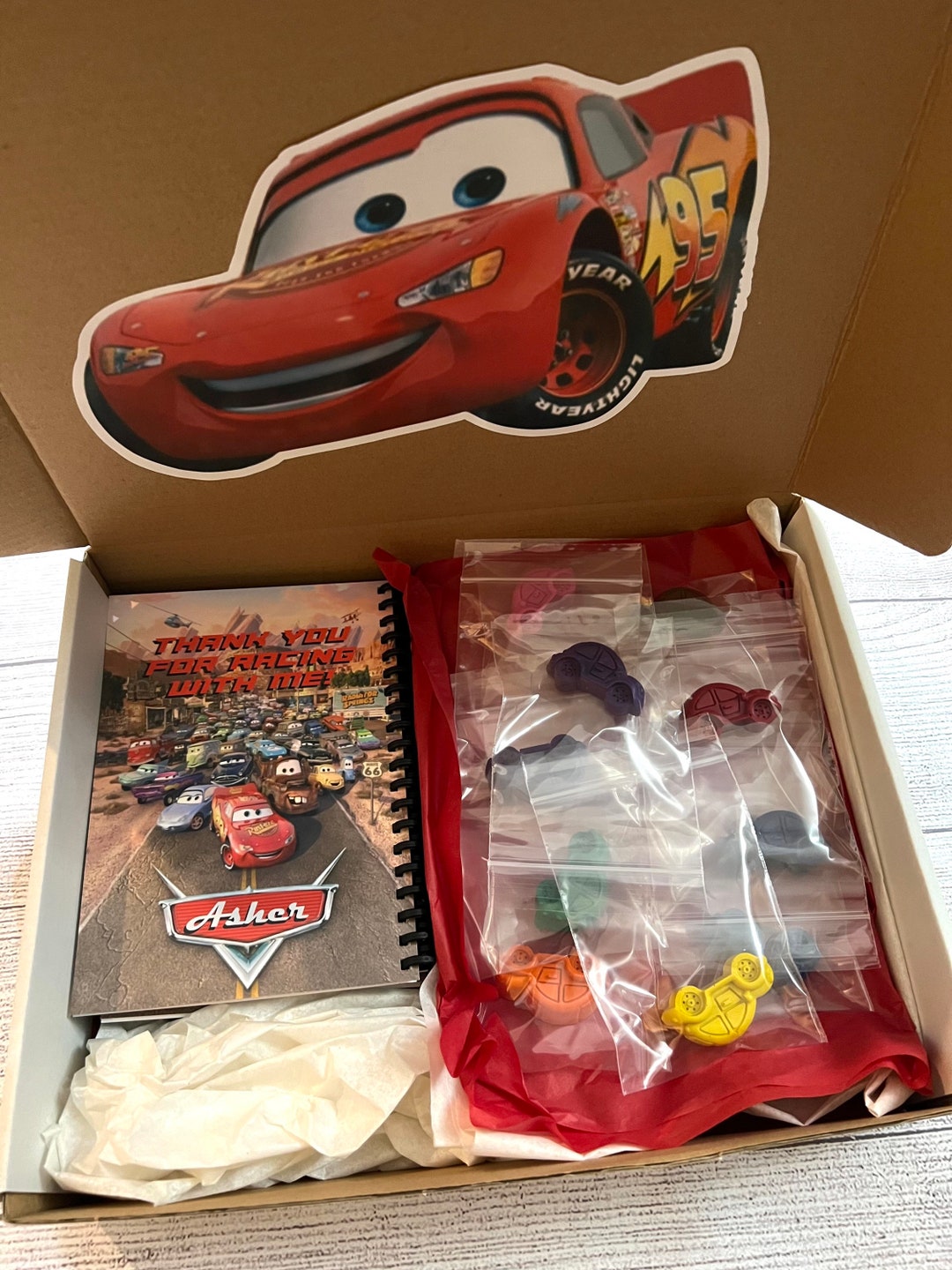 Personalized Cars Coloring Book & Crayons Set Birthday - Etsy