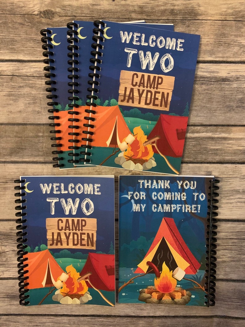 Camping coloring book Birthday Favors-personalized Camping | Etsy