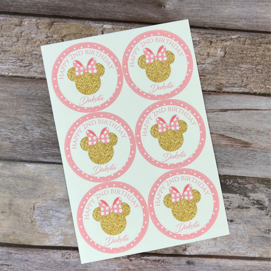 Minnie Mouse Party Stickers Minnie Mouse Themed Favors and Decorative ...