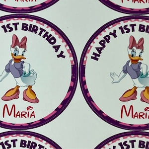Daisy Duck Party Stickers Daisy Duck Themed Favors and Decorative ...
