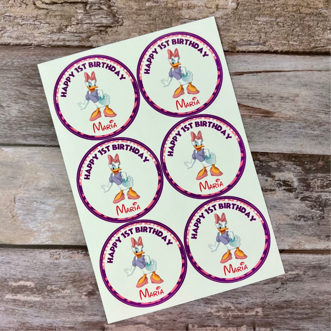 Daisy Duck Party Stickers Daisy Duck Themed Favors and Decorative ...