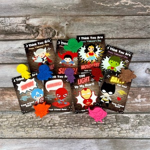 Personalized Kids Valentines Cards With Crayons Hero Theme - Etsy