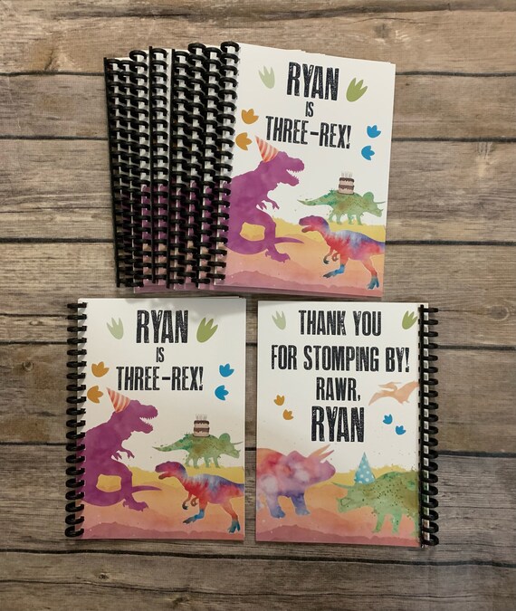 Dinosaur Coloring Book Birthday Favors-personalized-dinosaur | Etsy