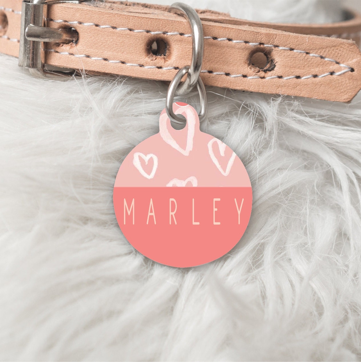 The Marley Valentines Dog Tag Cat Tag Pet ID Tags | Etsy