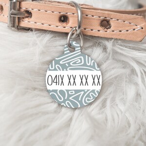 Blue Hunter Dog Tag Cat Tag Pet ID Tags - Personalised Name and Number ...